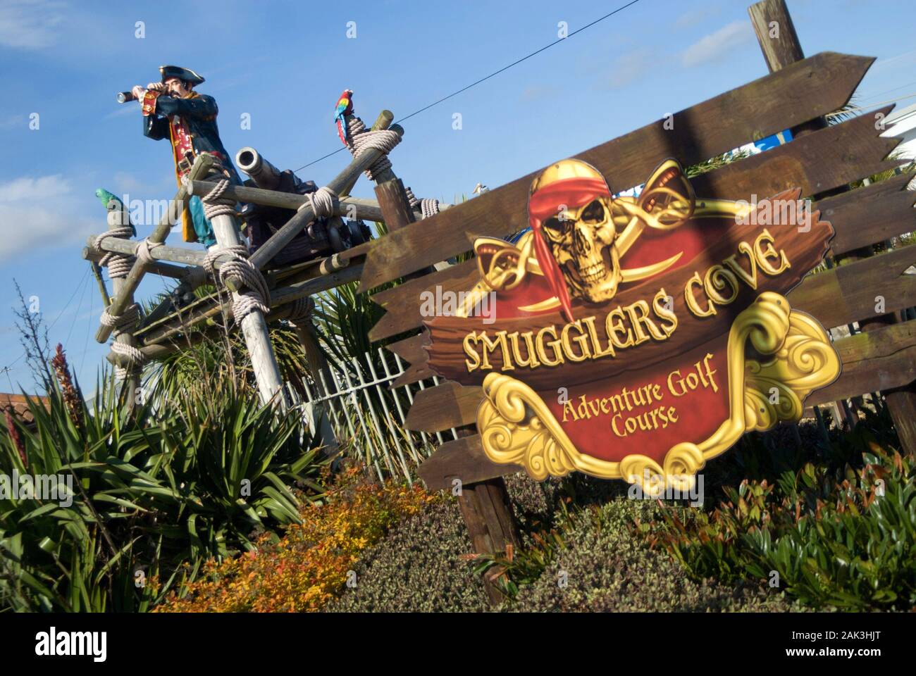 Smugglers Cove, Ocean Beach pleasure park, South Shields Stock Photo ...