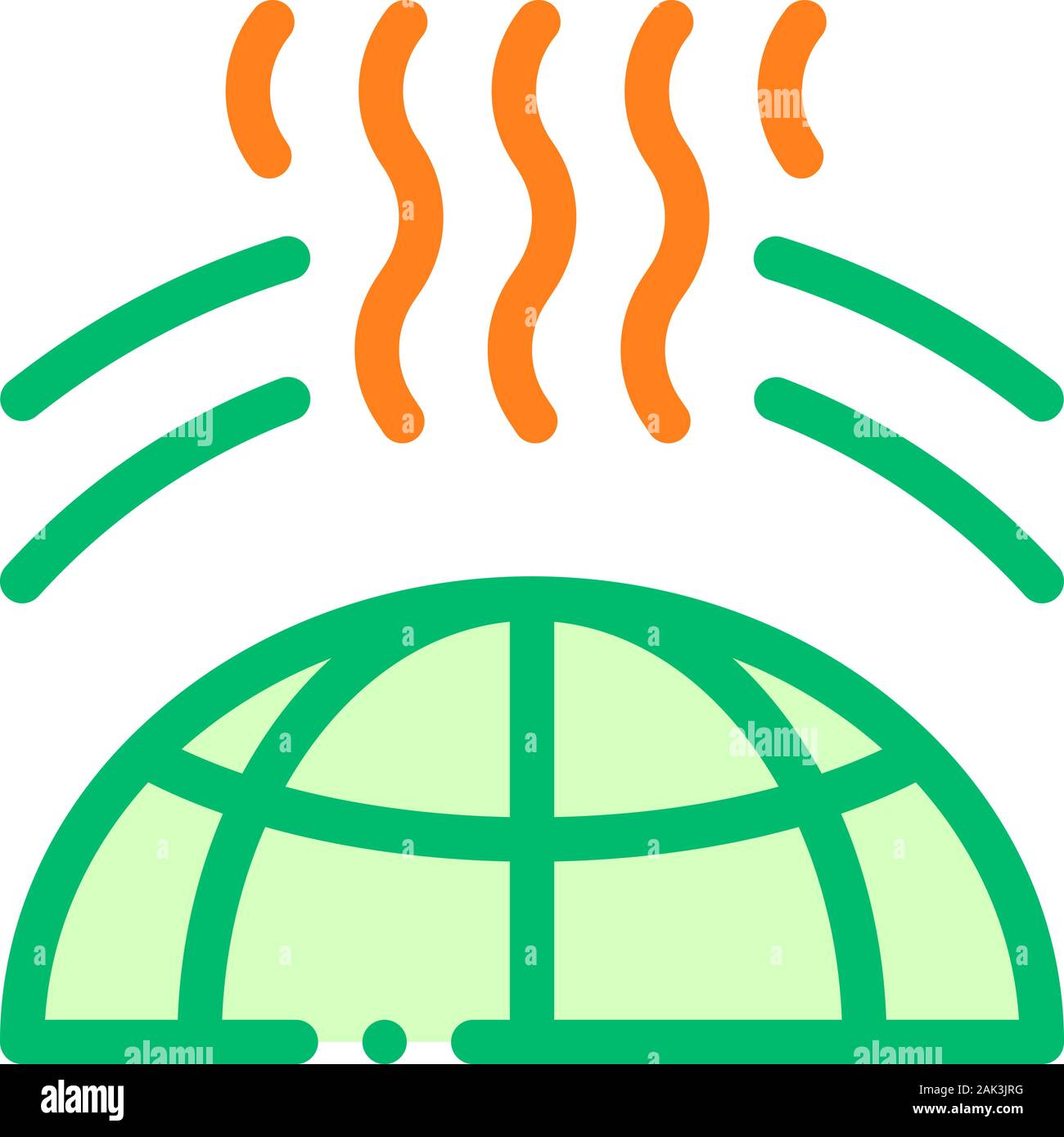 Planet Earth Ozone Hole Vector Thin Line Icon Stock Vector Image & Art ...