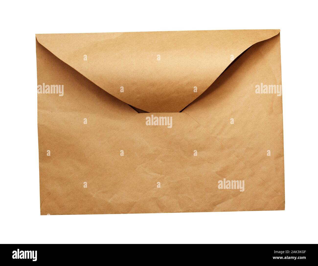 Closed craft paper envelope isolated on white background Stock Photo ...