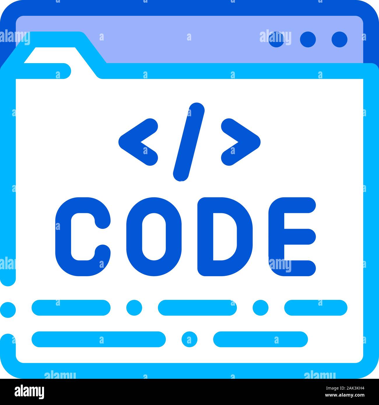 Code File Computer System Vector Thin Line Icon Stock Vector Image ...