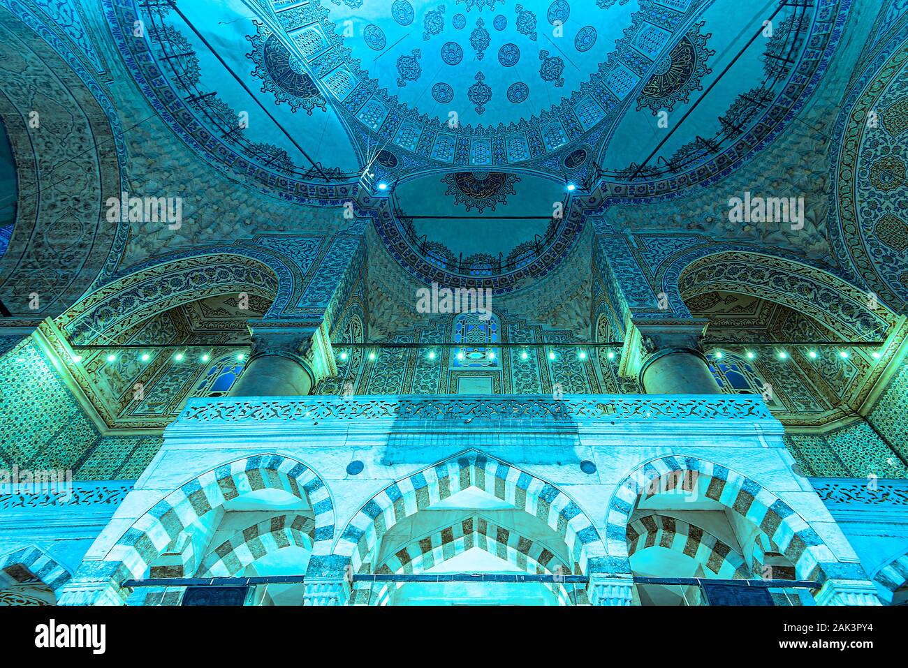 Blue Mosque, Details of Interior of Blue Mosque or Sultanahmet in ...