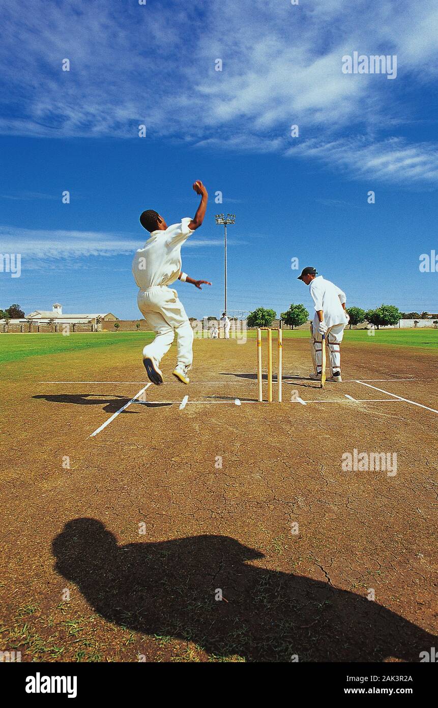 Young men at the training for the Sunday cricket game in Cape Town ...