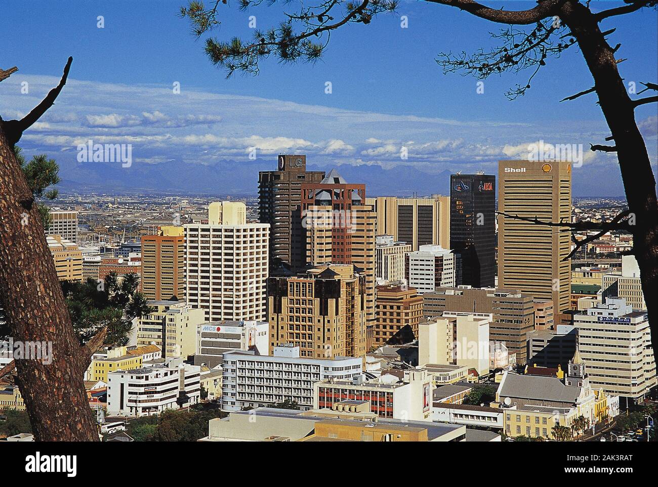 A look at the skyscraper jungle in the center of Cape Town, South ...