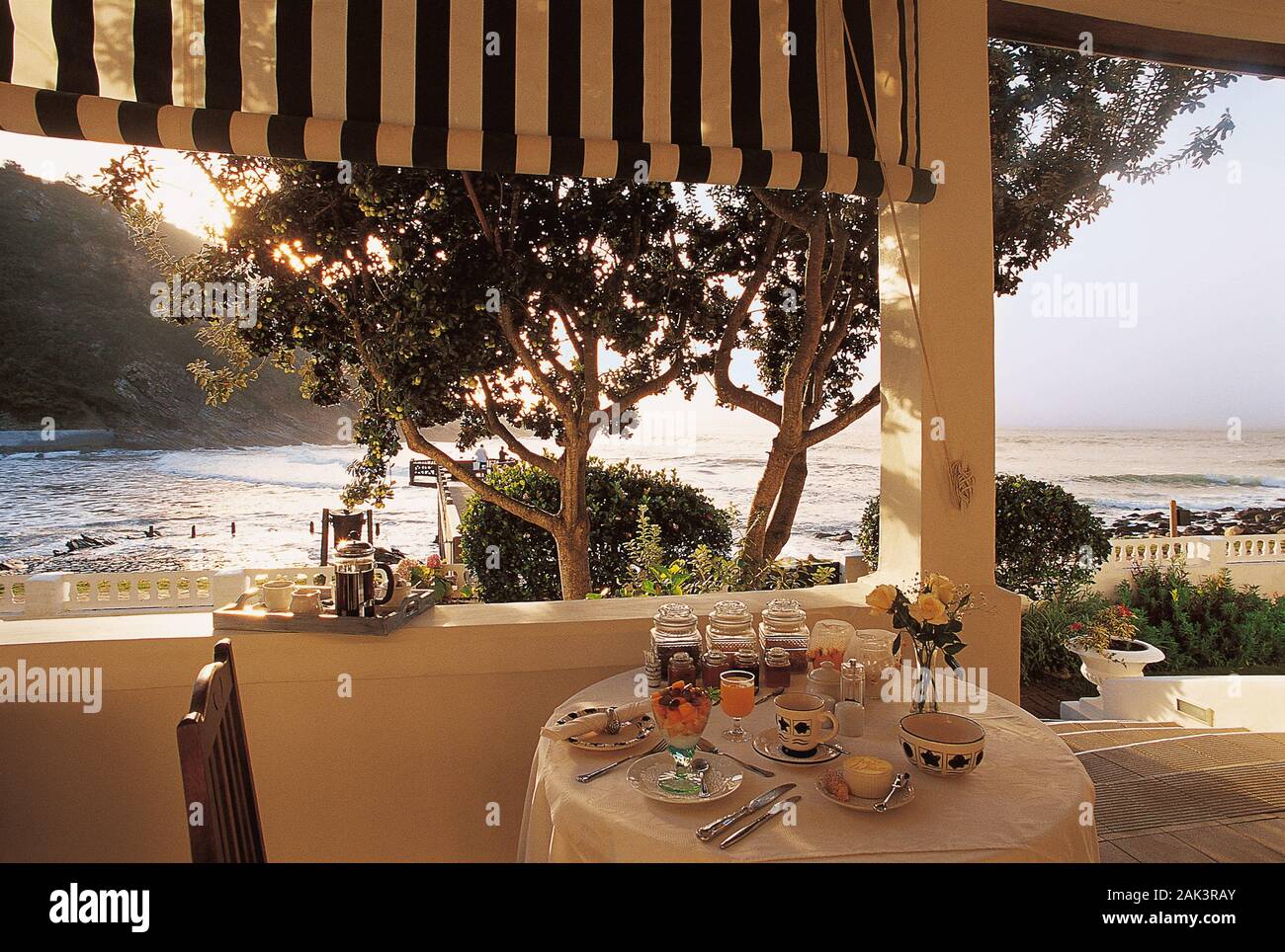 A breakfast with sea view at the Victoria Bay nearby the city of George ...