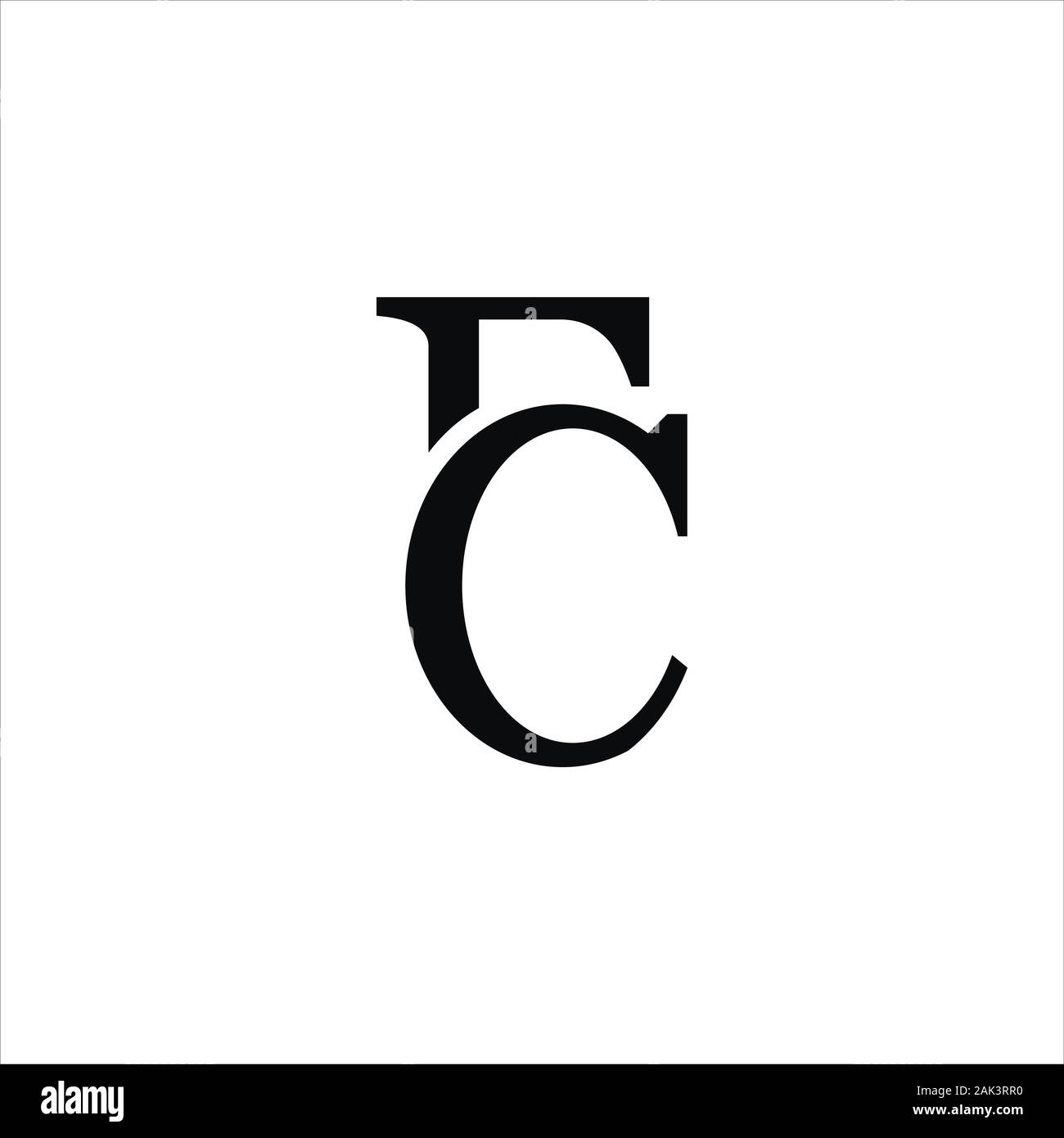Initial letter fc or cf logo vector design template Stock Vector Image ...