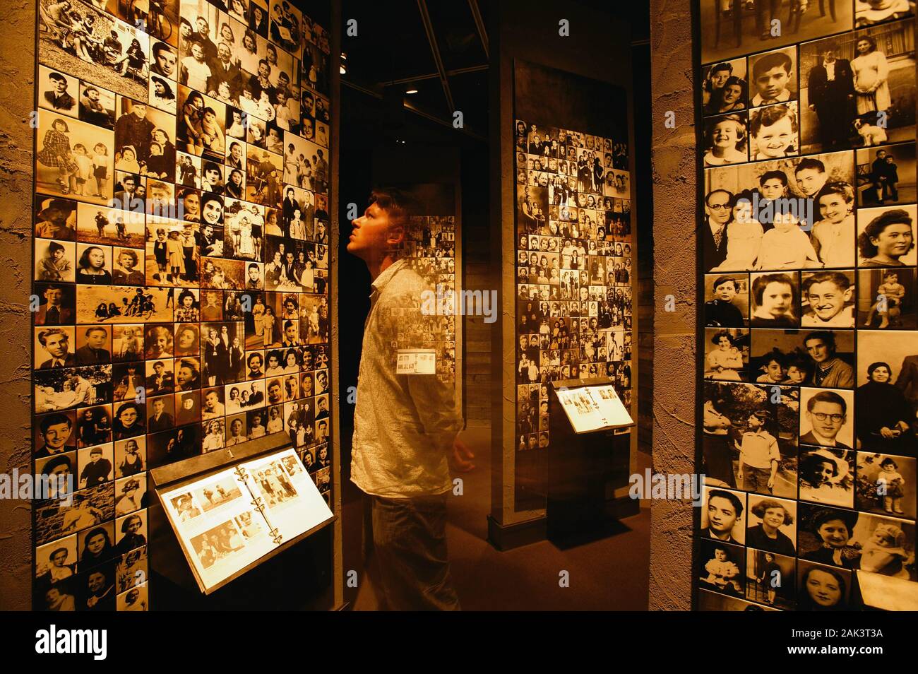 A visitor in the "Museum of Jewish Heritage" in Manhattan, New York ...