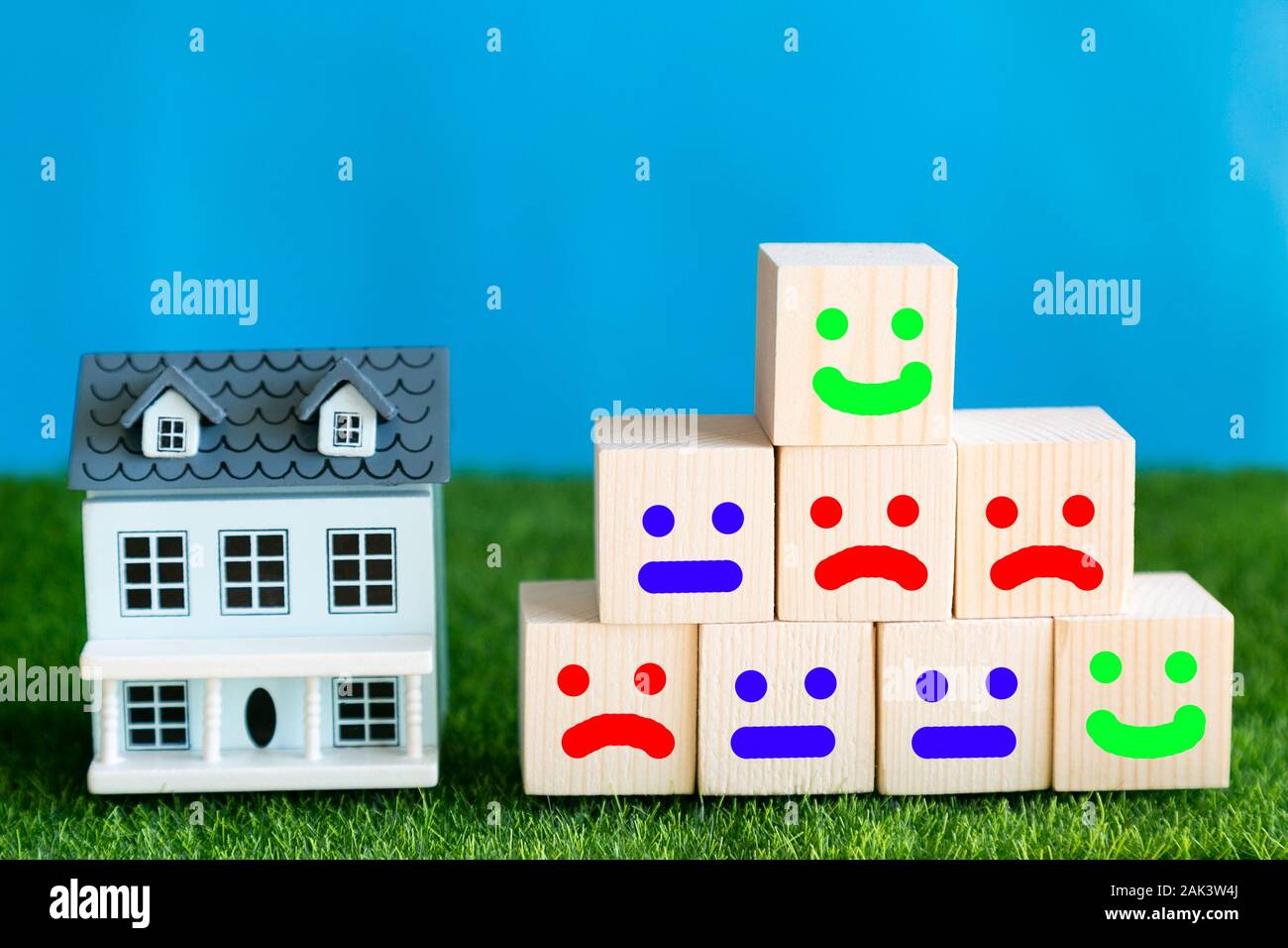 Quality and living conditions in the house, conceptual photo Stock ...