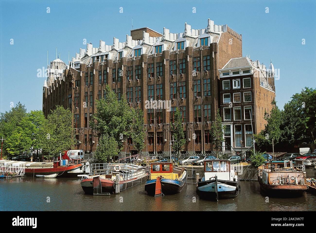 View of the Scheepvaartshuis (Navy Building) at the harbor in Amsterdam ...
