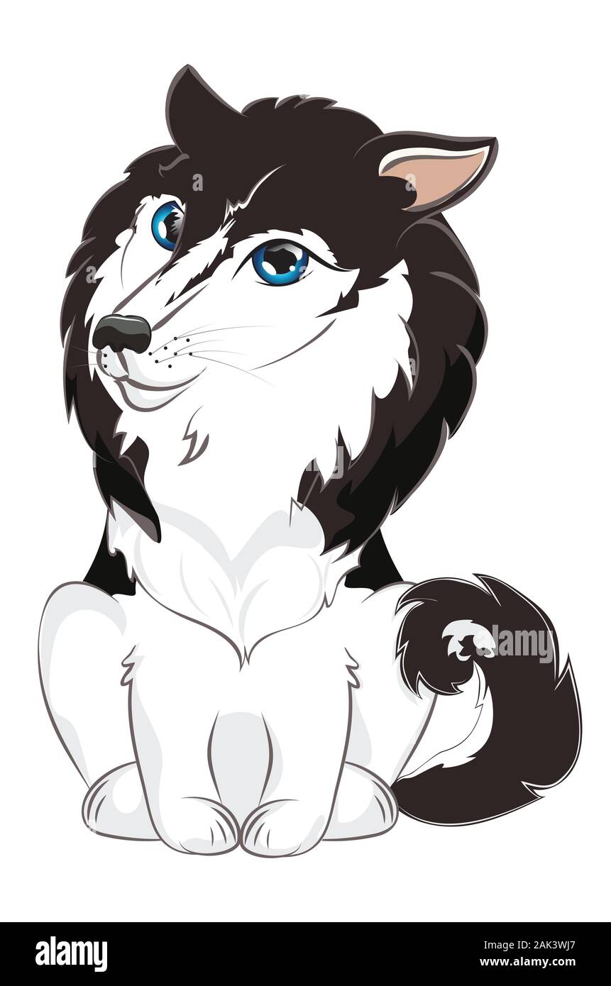 Husky blue eyes Stock Vector Images - Alamy