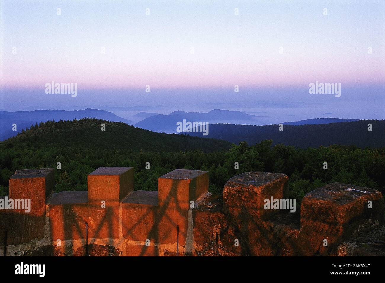 A view from the 580 meters high Grand Wintersberg near Niederbronn-les ...