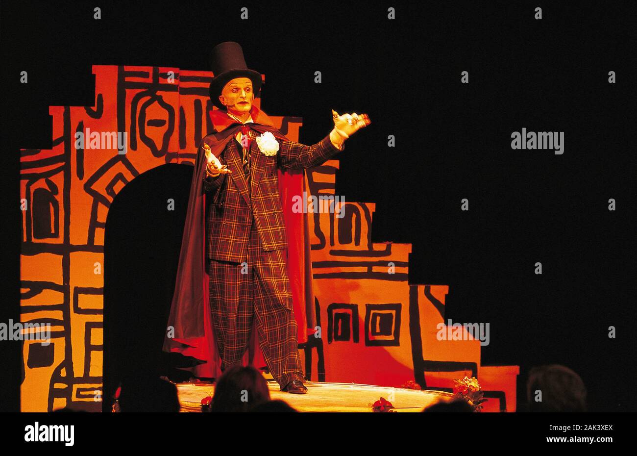 A magic show in the Krystallpalast-Variete in Leipzig, Germany. The ...