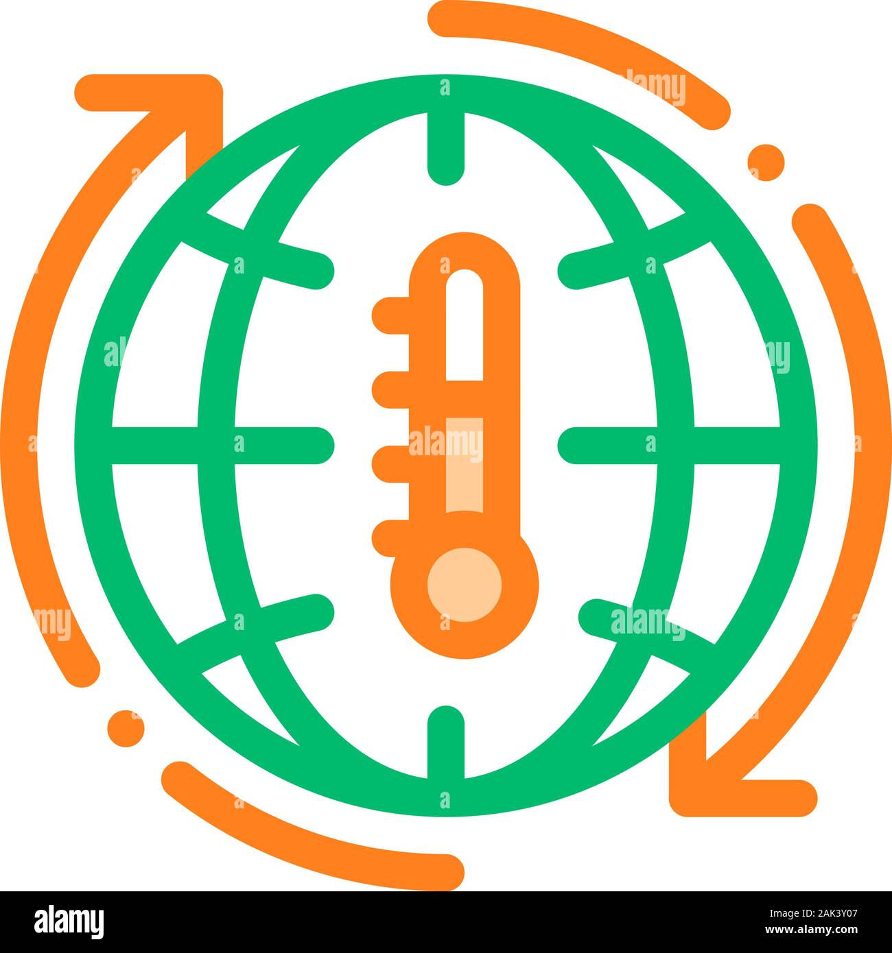 High Temperature Problem Vector Thin Line Icon Stock Vector Image & Art ...