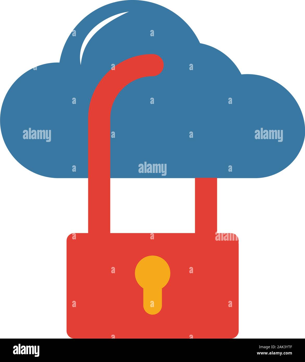 Cloud Security icon. Simple element from web development icons ...