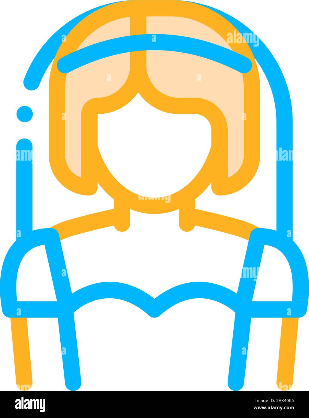 Character Bride Woman Silhouette Sign Vector Icon Stock Vector Image ...