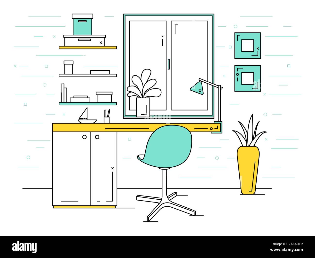 Indoor building office space Stock Vector Images - Alamy
