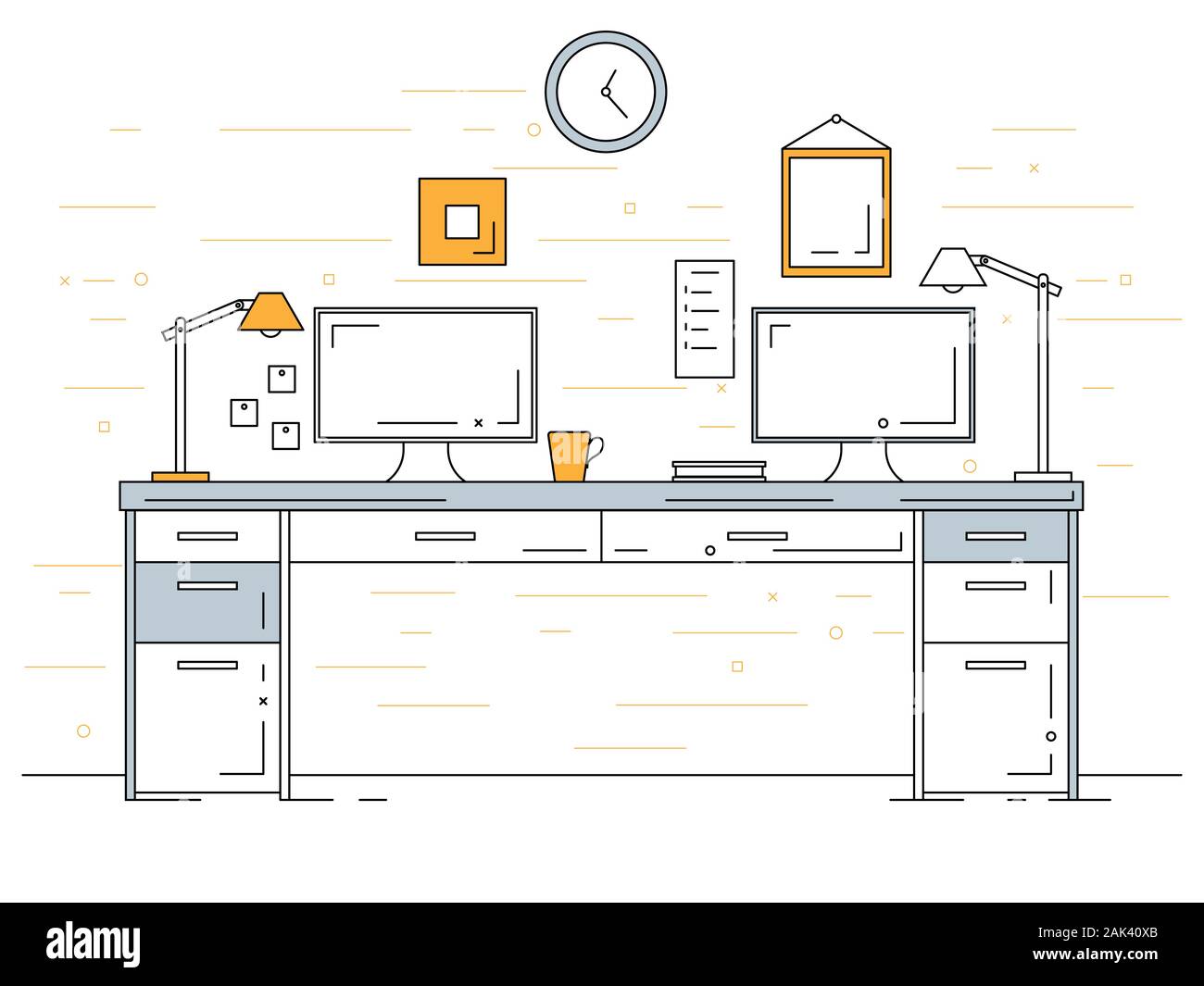 Office building plant inside Stock Vector Images - Alamy
