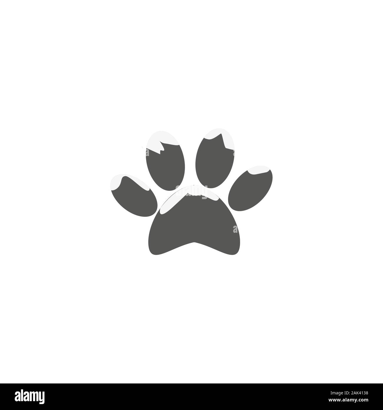 Dog paw illustration on white backgroound.icon.eps10 Stock Vector Image ...