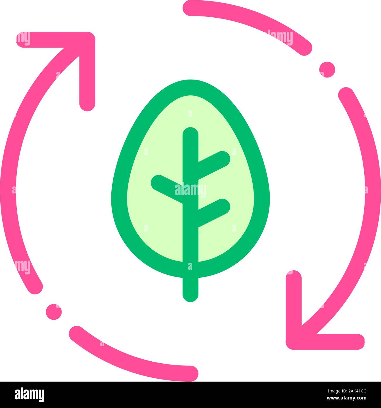 Forest Leaves Tree Arrows Vector Thin Line Icon Stock Vector Image ...