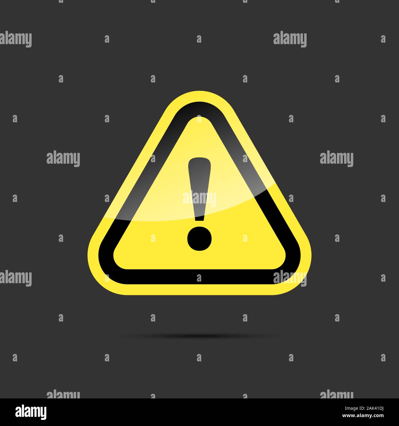 Attention sign. Caution, alert or danger glass symbol Stock Vector ...