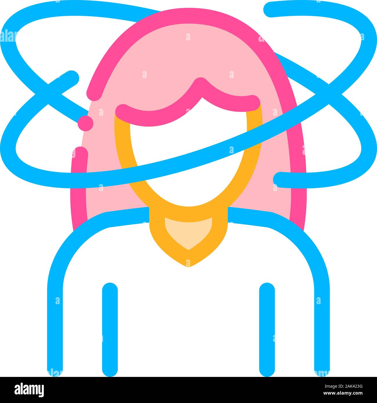 Head Rush Girl Symptomp Of Pregnancy Vector Icon Stock Vector Image ...