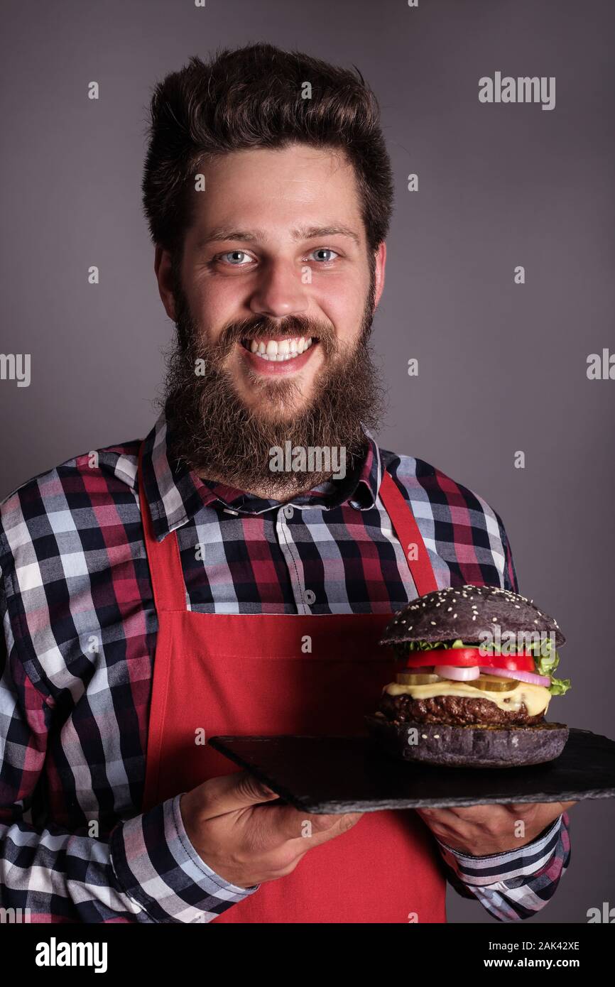 Black man male cook hi-res stock photography and images - Alamy