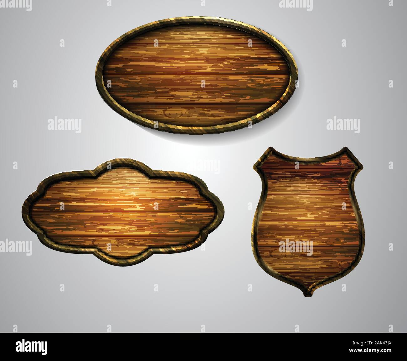 Vector realistic illustration of wooden signboard Stock Vector Image ...