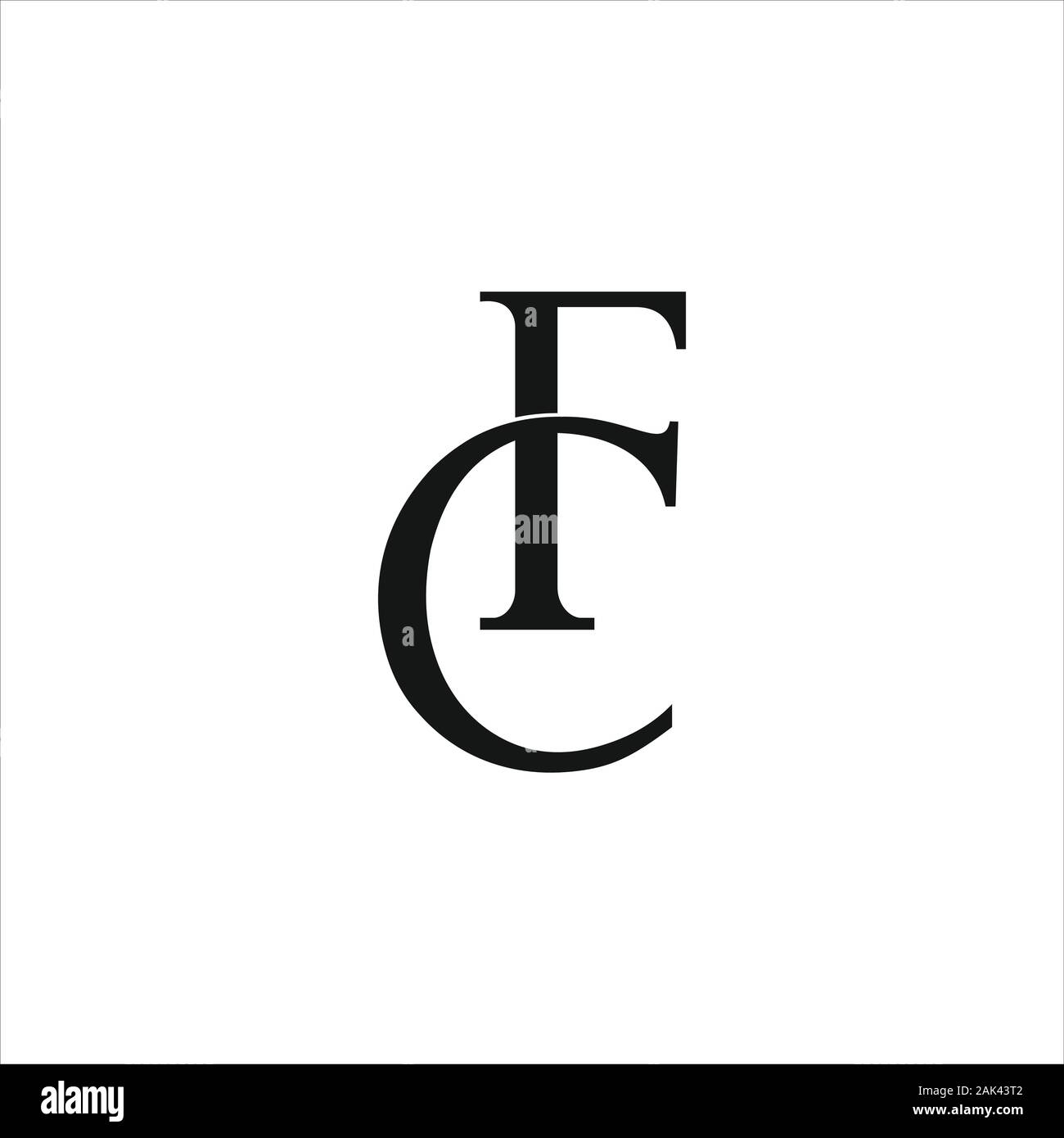 Initial letter fc or cf logo vector design template Stock Vector Image ...