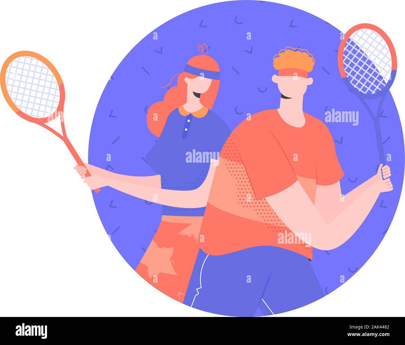 Female tennis player on court Cut Out Stock Images & Pictures - Alamy