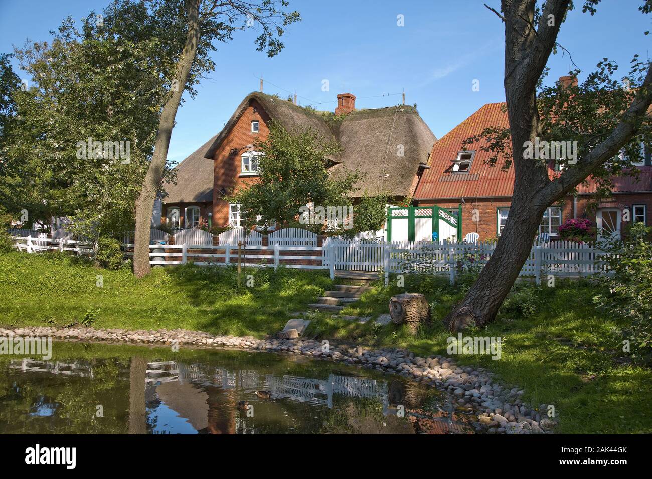 Fething auf der Hooger Hanswarft auf Hallig Hooge, Nordfriesland ...
