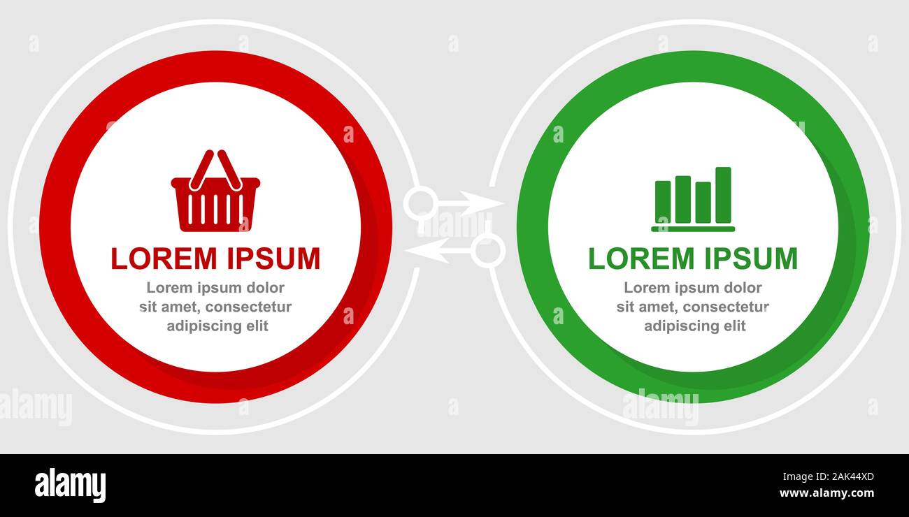Business and commerce diagram, flat design infographic template, web ...