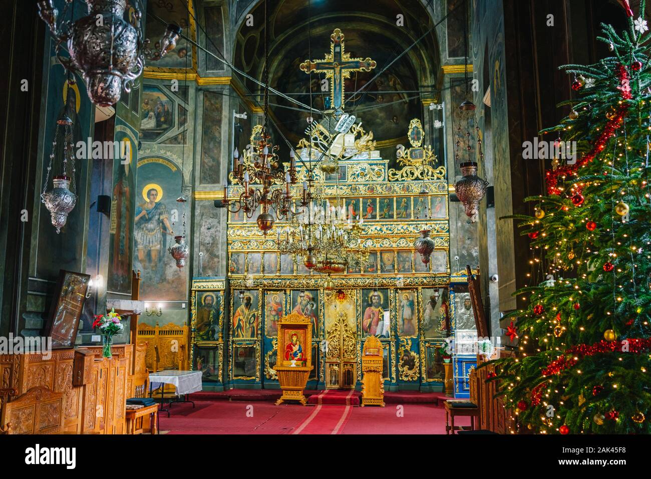 Bucharest, Romania - Dec 14, 2019: St. Antony's Orthodox Church, known ...