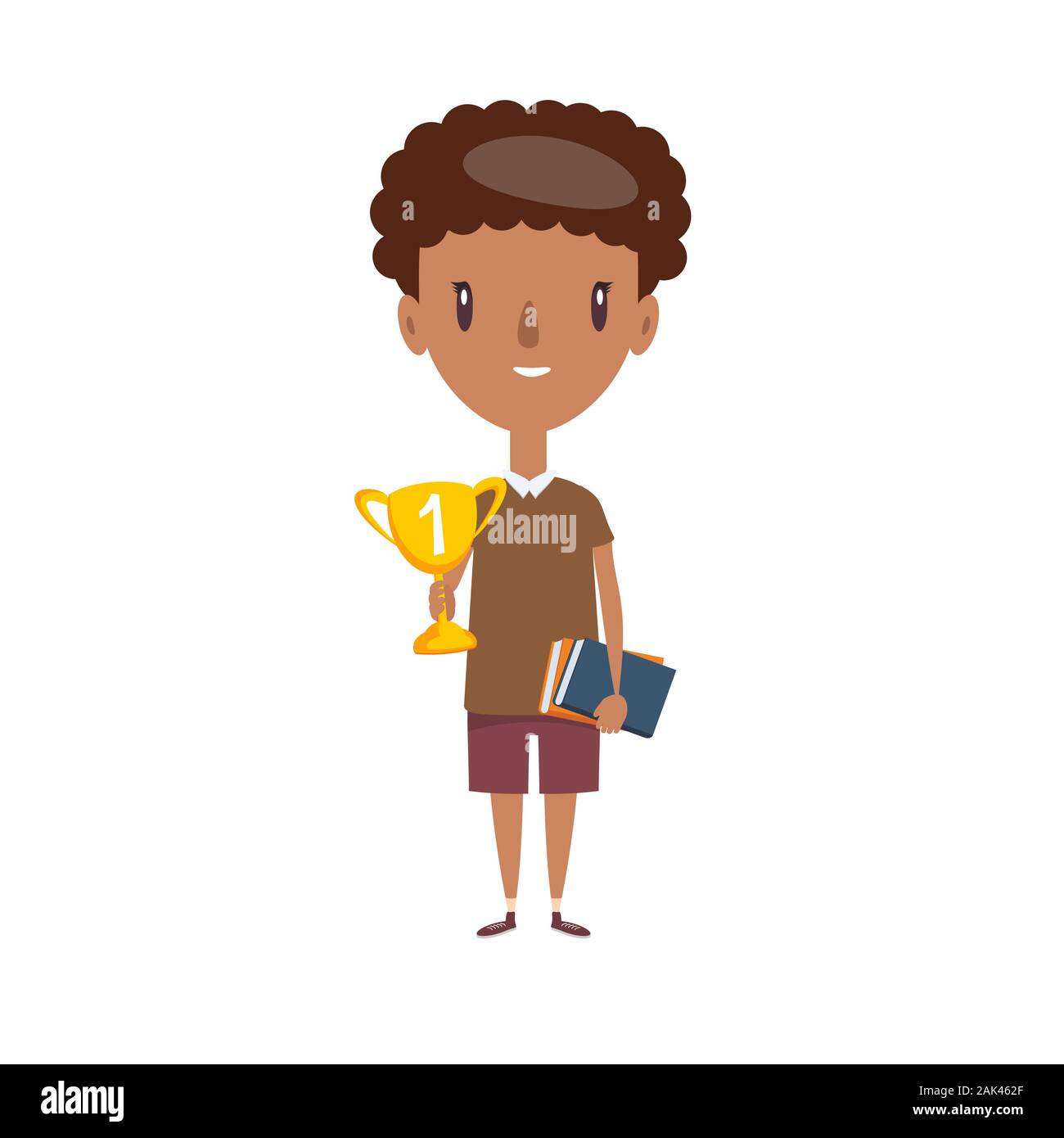 Smiling school kid. Cheerful elementary school student, kindergarten ...