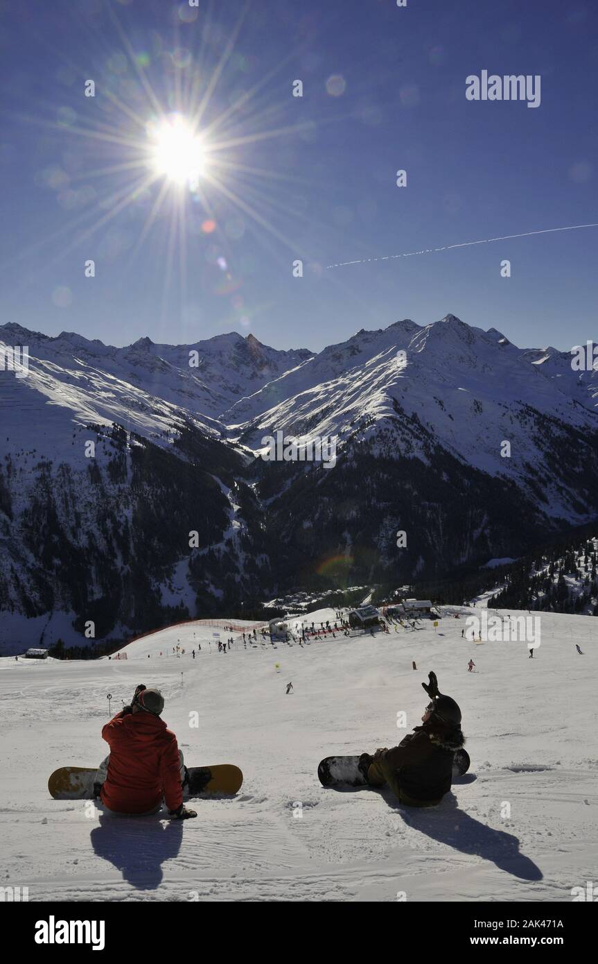 Skigebiet Kapall am Arlberg, Tirol | usage worldwide Stock Photo - Alamy