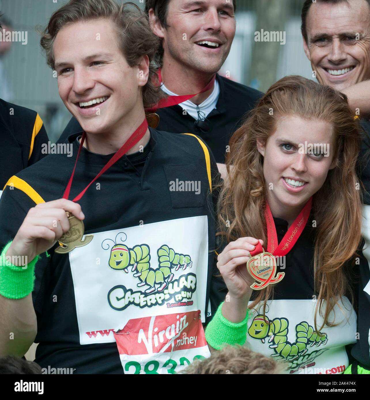 Princess Beatrice and boyfriend Dave Clarke celebrate after completing ...