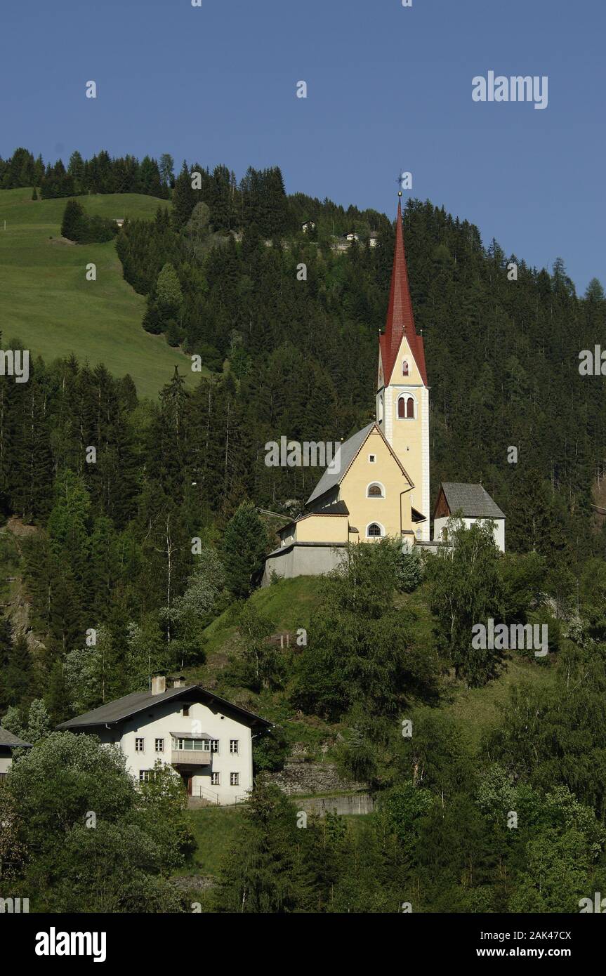 Kirche St.Justina in Assling, Tirol | usage worldwide Stock Photo - Alamy
