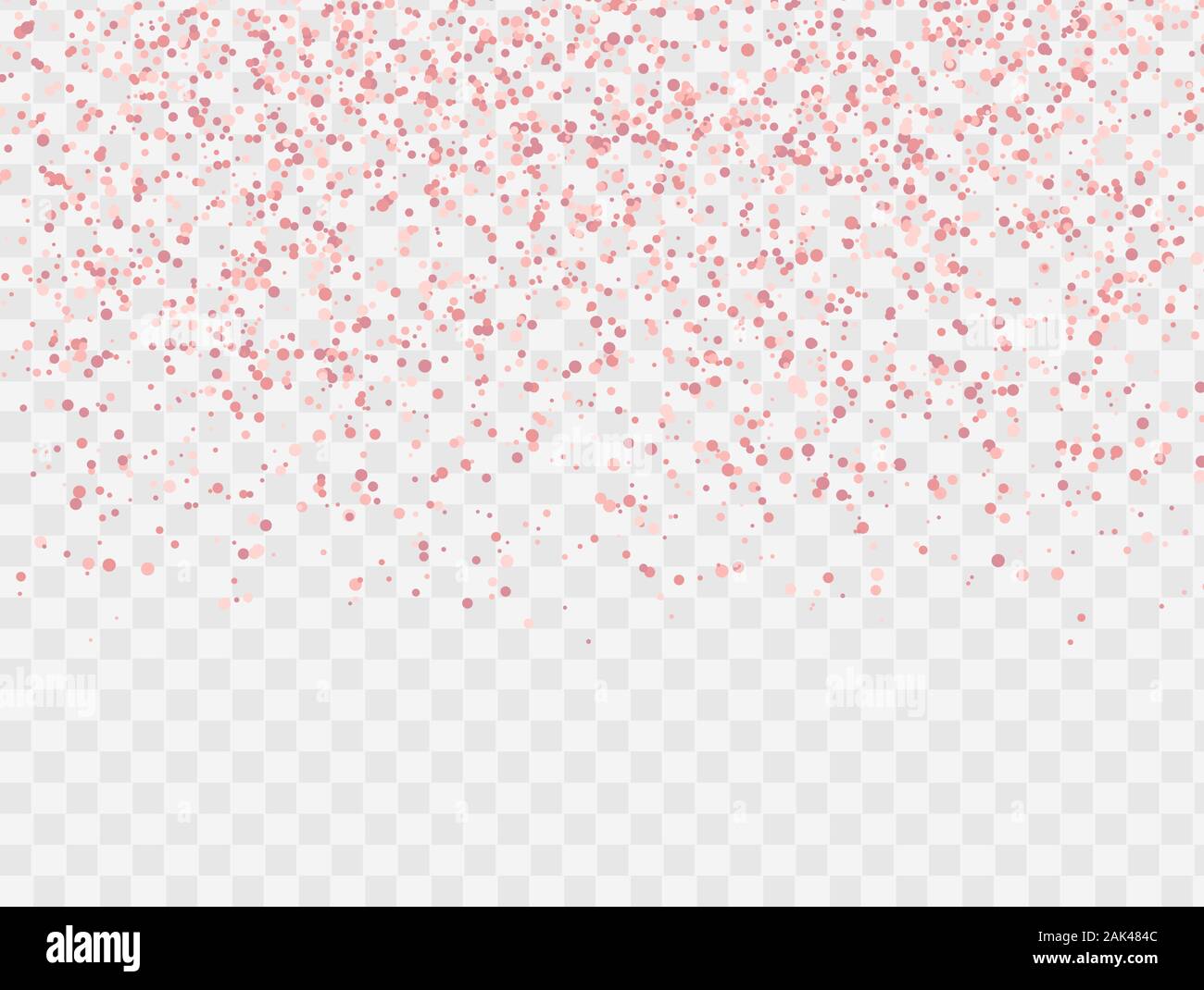Happy Valentine's day. Lots of red and pink dots falling from the sky ...