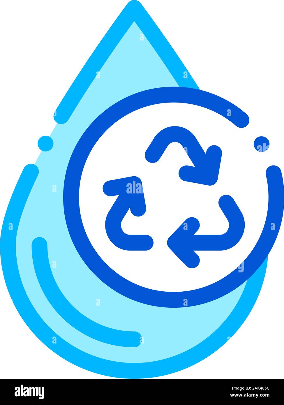 Water Drop And Recycling Mark Vector Sign Icon Stock Vector Image & Art ...