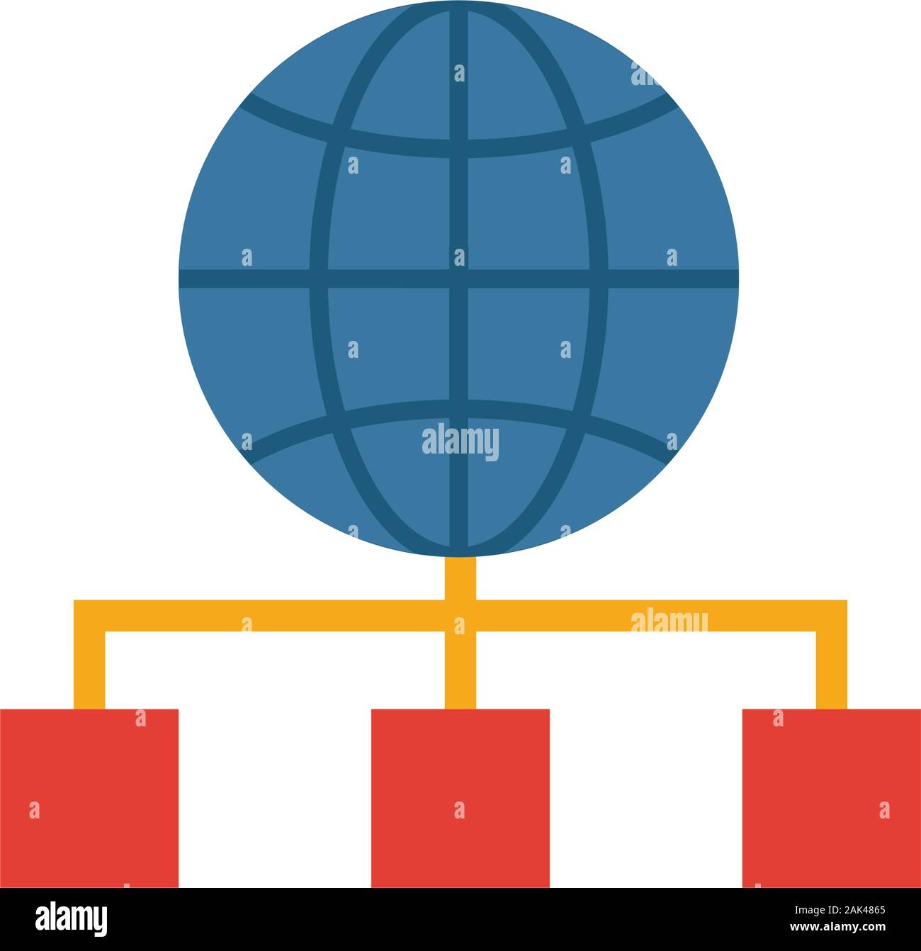 Global Network icon. Simple element from web development icons collection. Creative Global ...