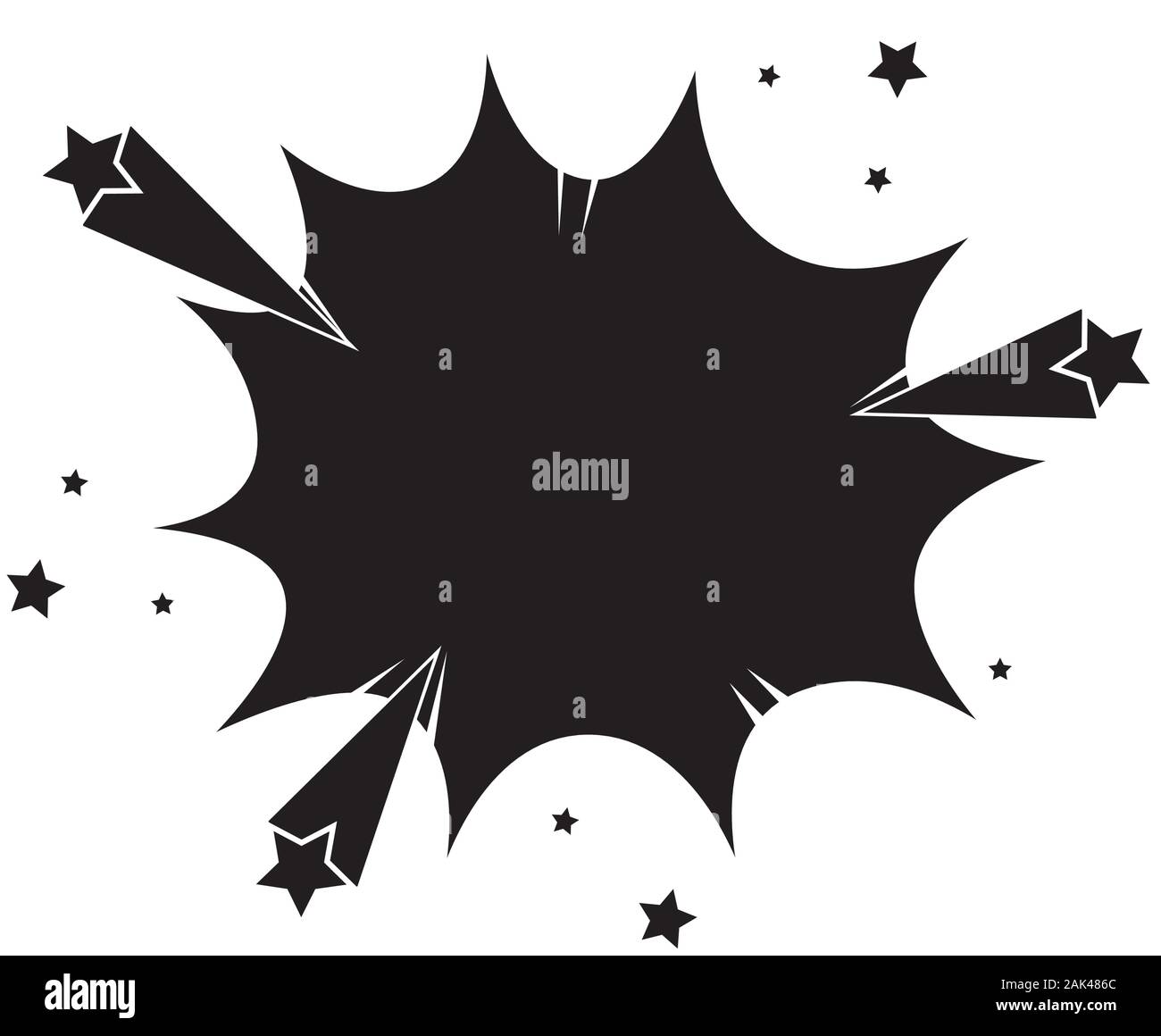 silhouette of explosion with stars pop art style icon Stock Vector Image & Art - Alamy