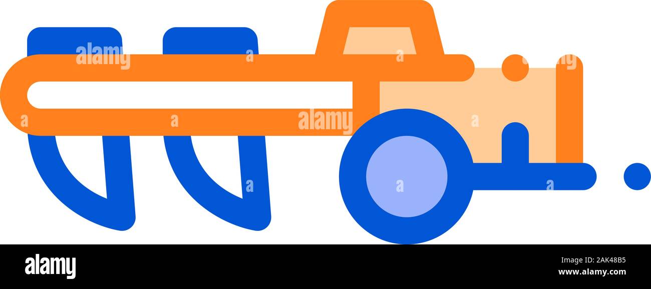 Agricultural Cultivator Vector Thin Line Icon Stock Vector Image & Art - Alamy