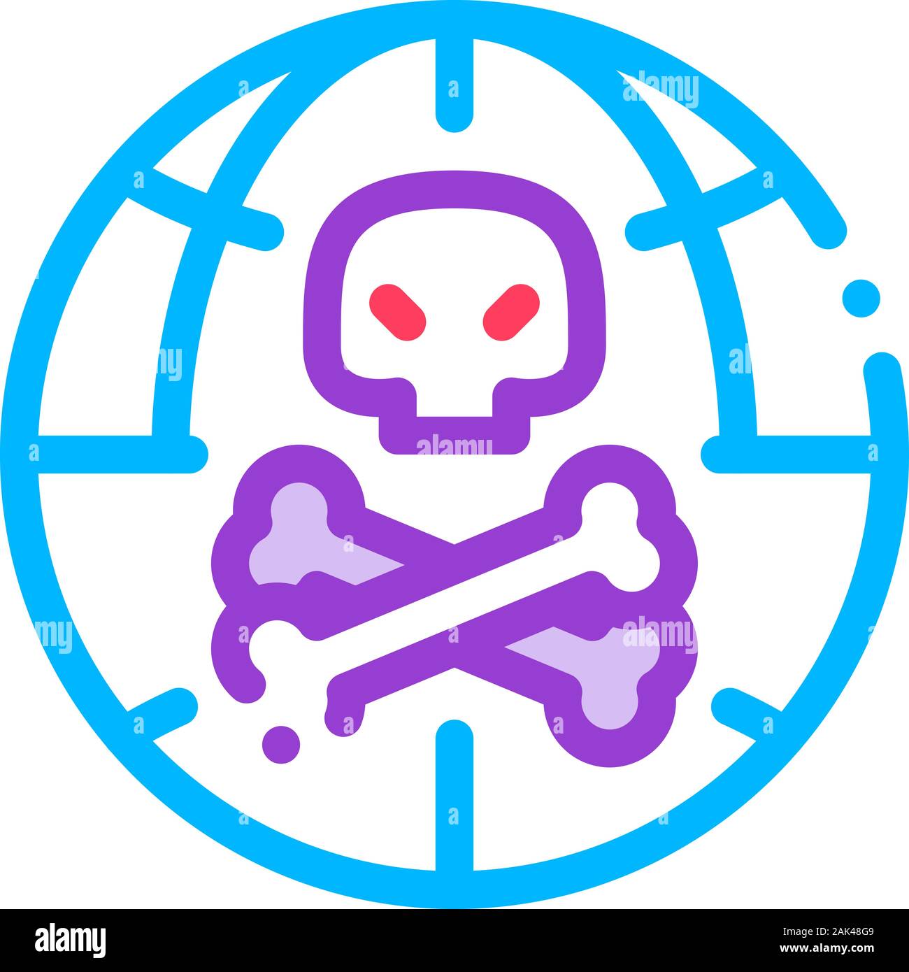 Raw Head And Bloody Bones Vector Thin Line Icon Stock Vector Image ...