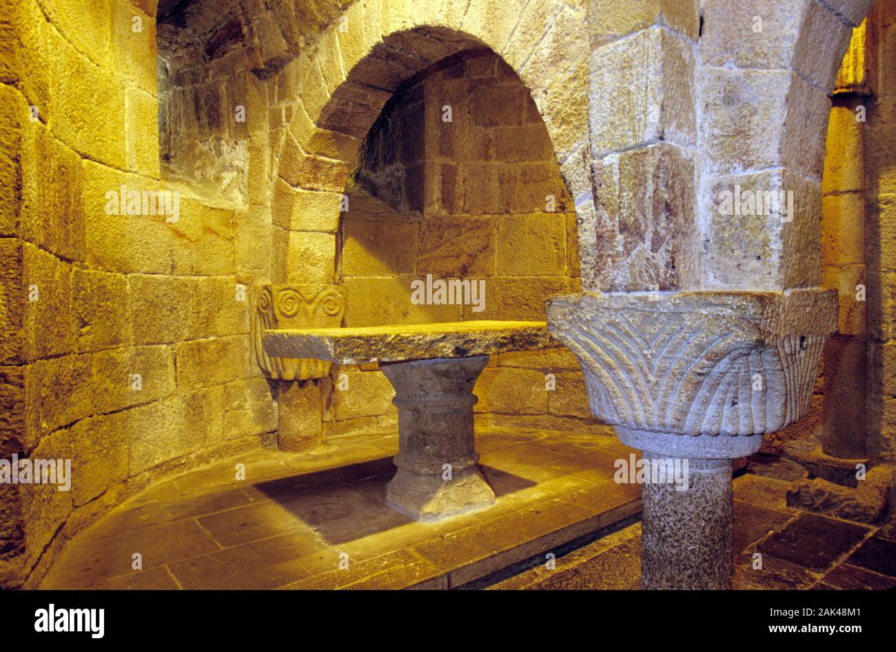 Northern Spain: Navarra - Crypt at the Leire Monastery | usage ...