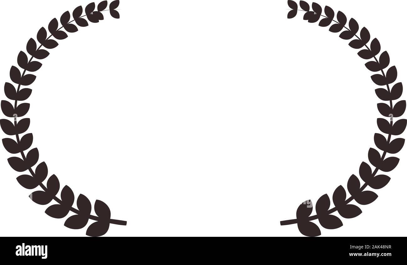 This is a illustration of Wide Round frame of laurel Stock Vector Image ...