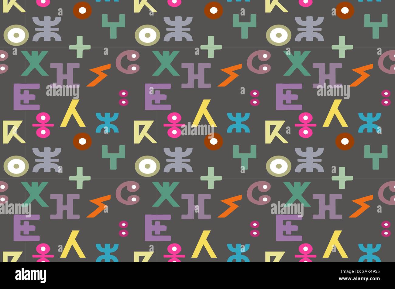 seamless berber alphabet pattern, signs elements, vector illustration ...