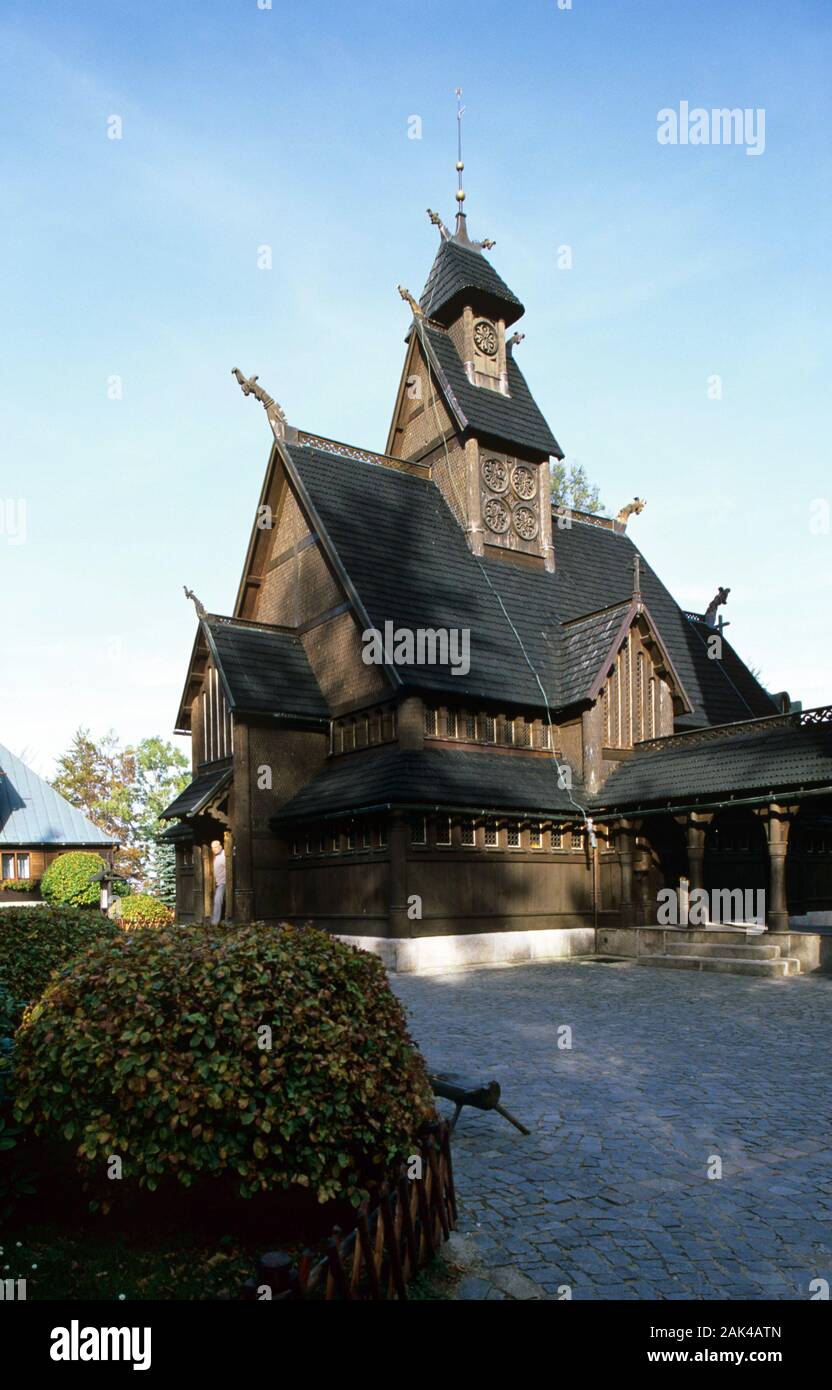Poland: Karpacz - Vang Stave Church | usage worldwide Stock Photo - Alamy