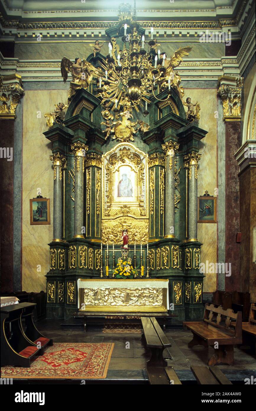 Poland: Przemysl - Ornamented Rococo-Altar at the Carmelite Church ...