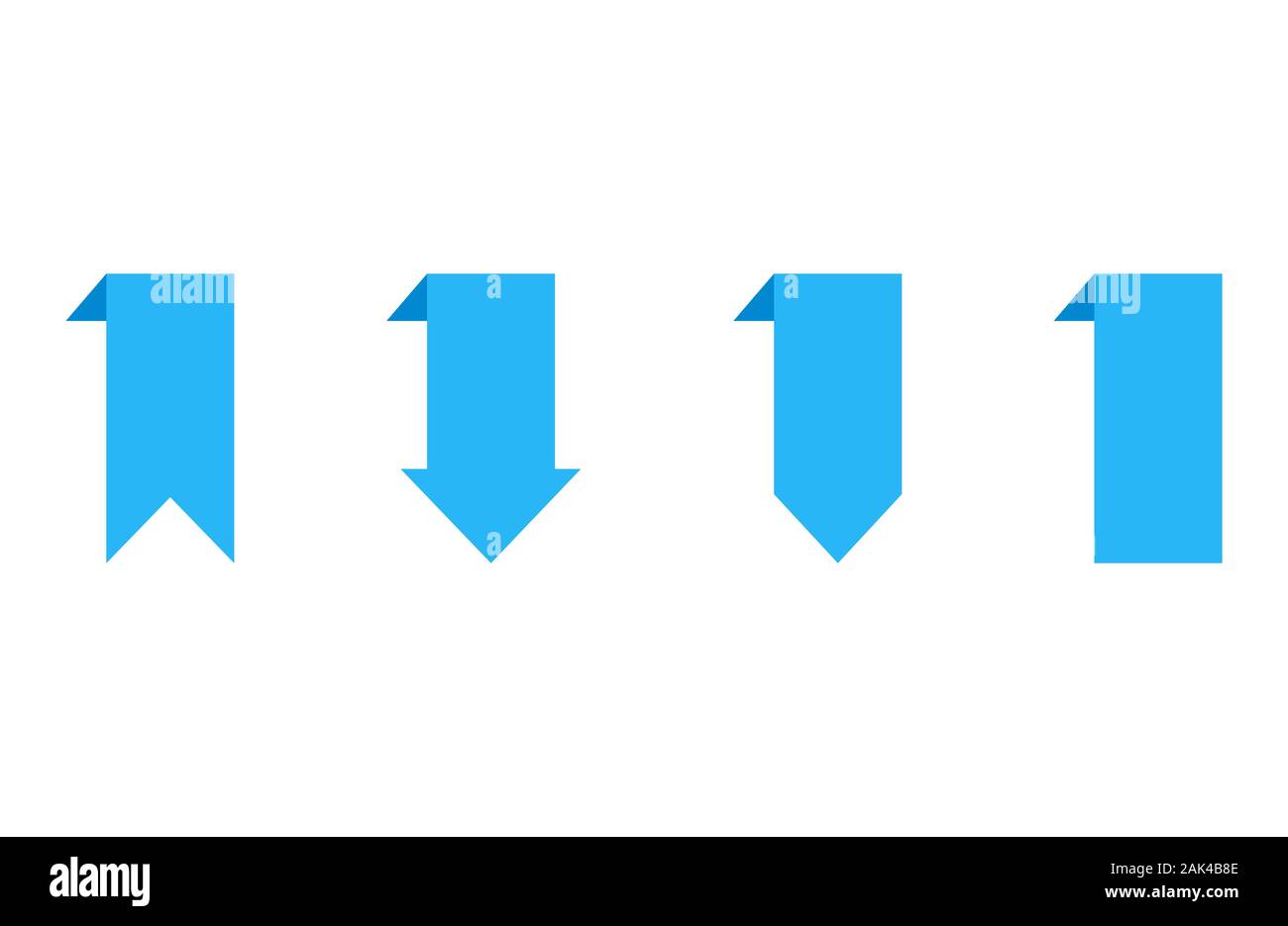 Arrow banners. Set of flat vector ribbons isolated on white Stock ...