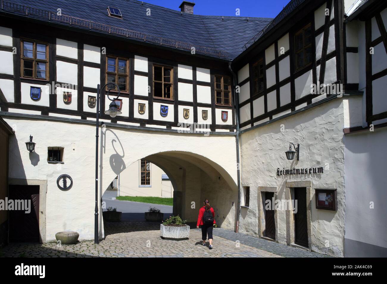 Germany: Vogtland - Freiberger Gate with Nacre Museum in Adorf | usage ...
