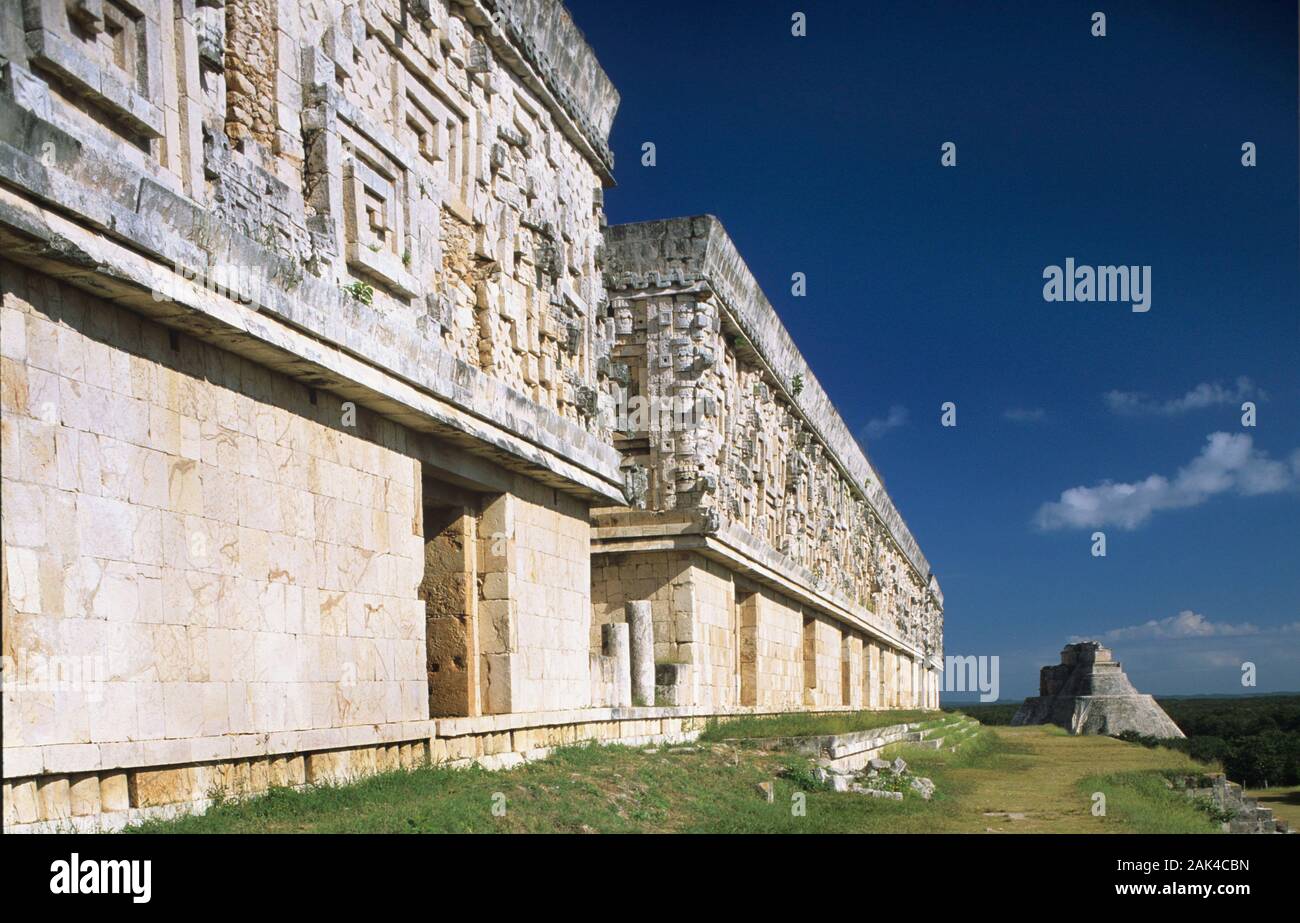 Mexico: Maya temple complex with relief structures | usage worldwide ...