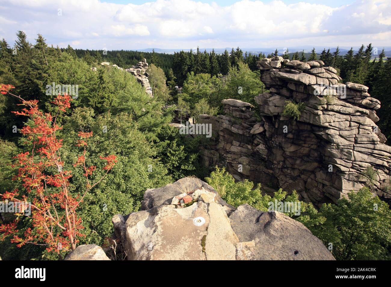 Germany: Ore Mountains - "Greifensteine" Rocks | usage worldwide Stock ...